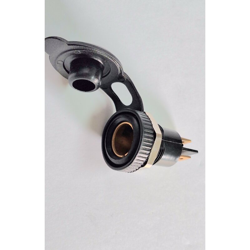 Einbau-Steckdose DIN m. Deckel Kunststoff 2 Polig 12/24V-10A Vg.Nr. J ...